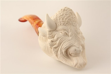 Deluxe Hand Carved Buffalo Meerschaum Pipe - Buy Meerschaum Pipes on ...