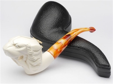 Meerschaum Pipes - Hand Carved Sabertooth Tiger Meerschaum Pipe - Buy ...