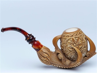 Meerschaum Pipes - Hand Carved Color Claw Meerschaum Pipe - Buy ...