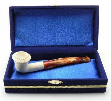 Meerschaum Pipes - Hand Carved Small Calabash Meerschaum Pipe in Velvet ...