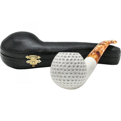 Deluxe Golf Ball Solid Block Meerschaum Pipe | Royal Meerschaum Pipes