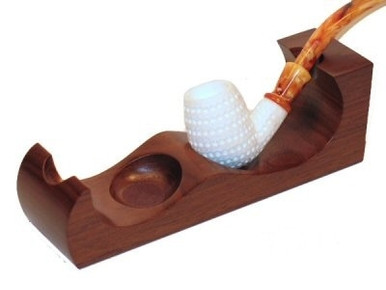 Walnut Double Pipe Holder