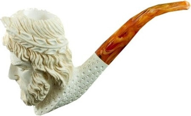 Meerschaum Pipes - Deluxe Hand Carved Zeus "Father of Gods" Meerschaum ...