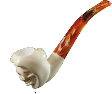 Meerschaum Pipes - Medium Hand Carved Grim Reaper Meerschaum Pipe - Buy ...
