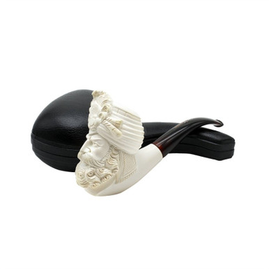 Hand Carved Large Sultan 100% Solid Block Meerschaum Pipe | People ...