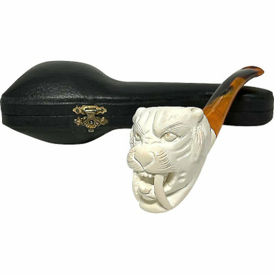 Saber Tooth Tiger Meerschaum Pipe | Royal Meerschaum Pipes