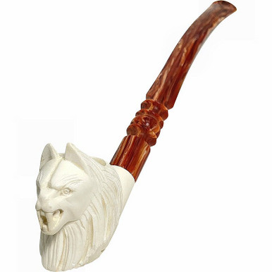 Wolf Designer Stem Churchwarden Meerschaum Pipe | Royal Meerschaum Pipes