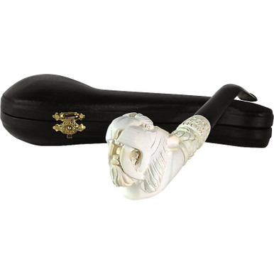 Saber Tooth Tiger Full Bent Knurl Meerschaum Pipe | Royal Meerschaum Pipes