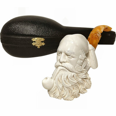 Special Bearded Old Man Smoking Pipe Meerschaum Pipe | Royal Meerschaum ...