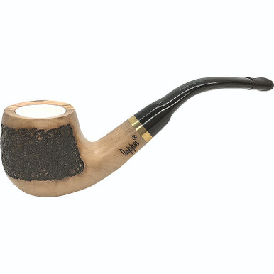 Meerschaum Lined Rusticated Band Olive Wood Pipe | Royal Meerschaum Pipes