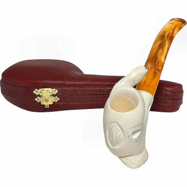 Snake Crawling Around Bowl Meerschaum Pipe | Royal Meerschaum Pipes