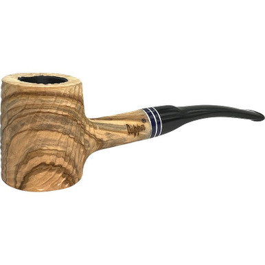 Dapper Poker 9mm Rustic Olive Wood Pipe | Royal Meerschaum Pipes
