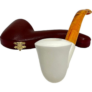Smooth Dublin Tiger Stem Meerschaum Pipe | Royal Meerschaum Pipes