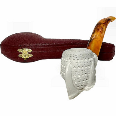 Claw Holding Lattice Bowl Meerschaum Pipe | Royal Meerschaum Pipes