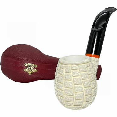 Special Textured Brick Meerschaum Pipe | Royal Meerschaum Pipes