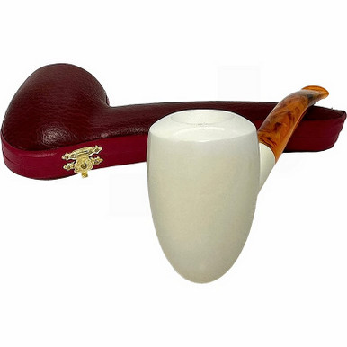 Deluxe Elephant Foot Smooth Meerschaum Pipe | Royal Meerschaum Pipes