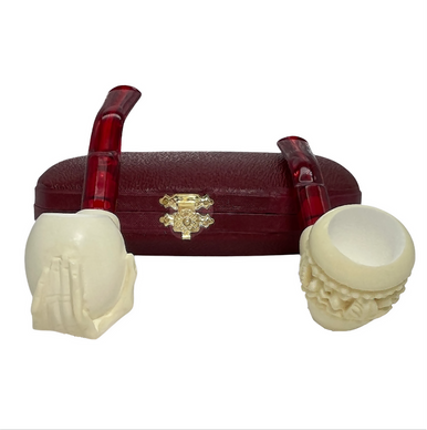 Lady's Hand and Topkapi Mini Meerschaum Pipe Set | Royal Meerschaum Pipes