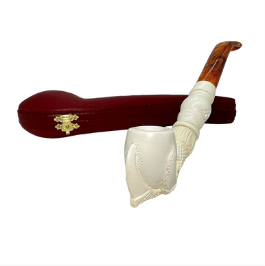Smooth Bowl in Claw Knurl Meerschaum Pipe | Royal Meerschaum Pipes