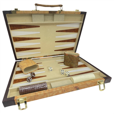 Backgammon - 15" Old World Map | Royal Meerschaum Pipes