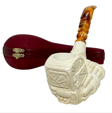 Special Alien Spaceship Signed Meerschaum Pipe | Royal Meerschaum Pipes