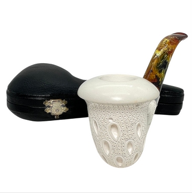 Special Calabash Silver Band Meerschaum Pipe | Royal Meerschaum Pipes