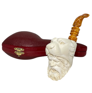Special Double-Headed Tiger Bearded Man Meerschaum Pipe | Royal ...