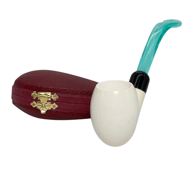 Army Mount Style Smooth Bent Meerschaum Pipe | Royal Meerschaum Pipes