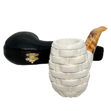 Special Woven Billiard Meerschaum Pipe | Royal Meerschaum Pipes