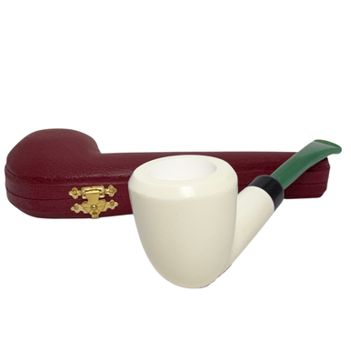 Smooth Straight Dublin Army-Mount Style Meerschaum Pipe | Royal ...