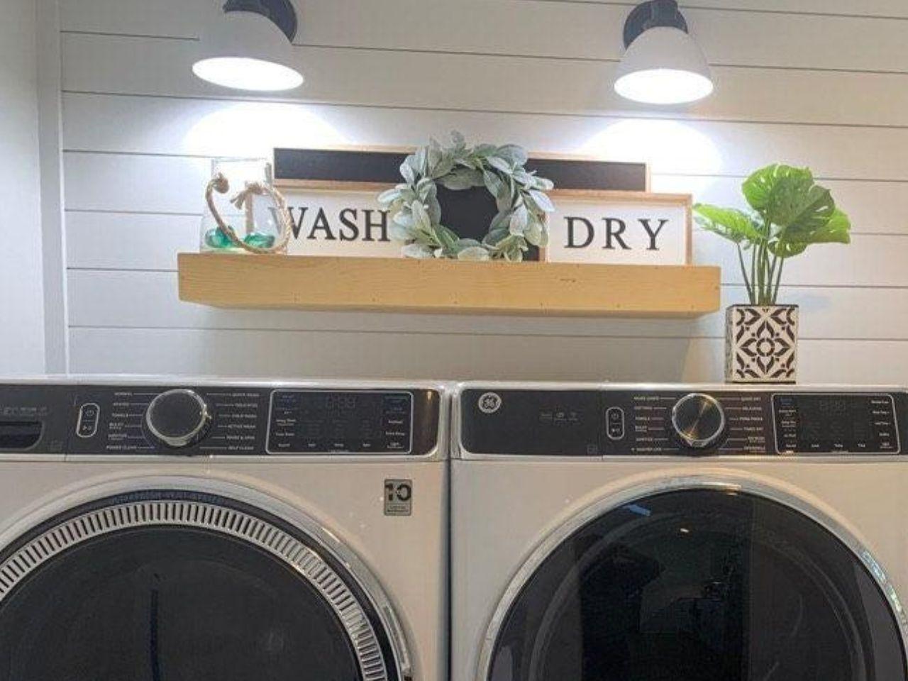 Transform Your Laundry Room with These Creative Floating Shelf Ideas ...