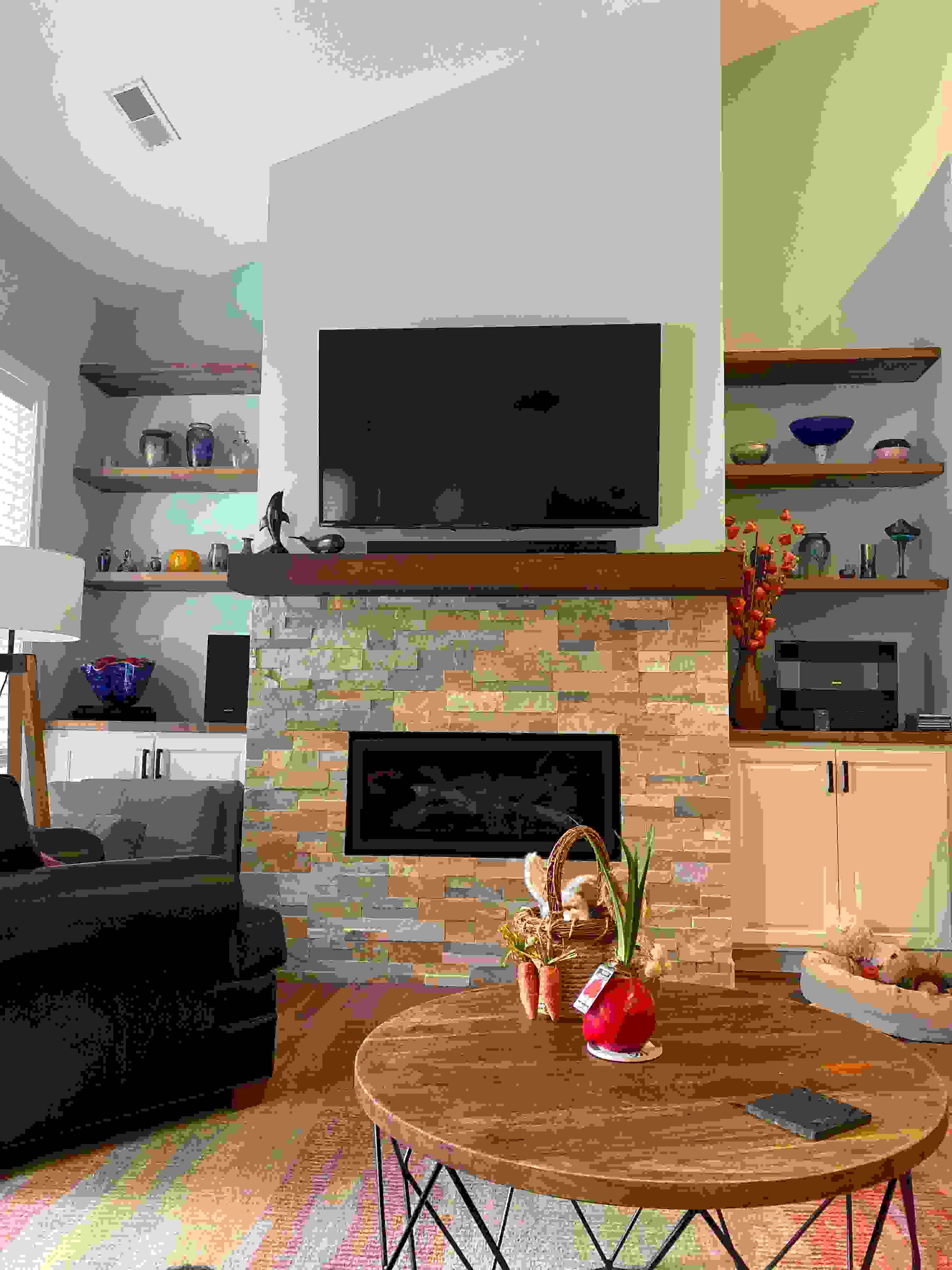 Revamping Your Fireplace Mantel With Floating Shelves - J Thomas Home