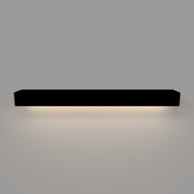 Black Floating Mantel Shelf with LED Lighting | J Thomas Home