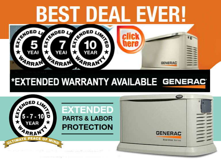 Generac 7260 22kW Guardian Generator | Nationwide Generators
