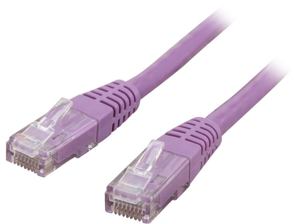 StarTech.com C6PATCH20PL 50 ft. Cat 6 Purple Molded RJ45 UTP Gigabit ...