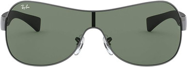 Ray-Ban Shield Sunglasses RB3471 - Dark Green Lens Gunmetal Frame ...