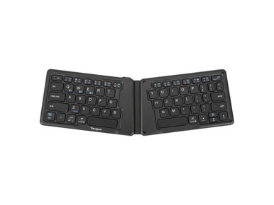 Targus Ergonomic Foldable Bluetooth Antimicrobial Keyboard Black ...