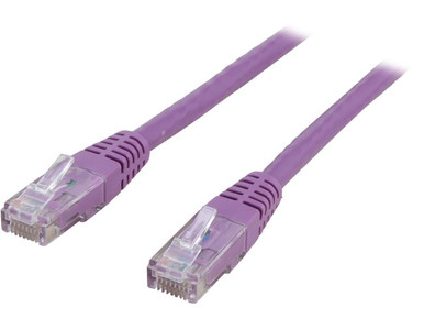 StarTech.com C6PATCH20PL 20 ft. Cat 6 Purple Molded RJ45 UTP Gigabit ...