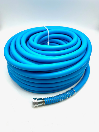 Aqua Joe AJPGH100-DWS 5/8 in 100 Ft. Hybrid Polymer Flex Kink Free Hose ...