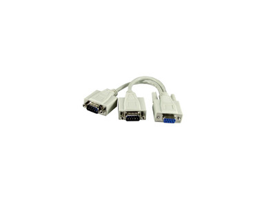 QVS CC317Y 8" Serial DB9 Female to DB9 Male & Male Splitter Cable ...