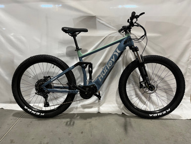 Hurley Bikes Riptide 19-inch Dual Suspension E-Mountain Bike - BLUE ...