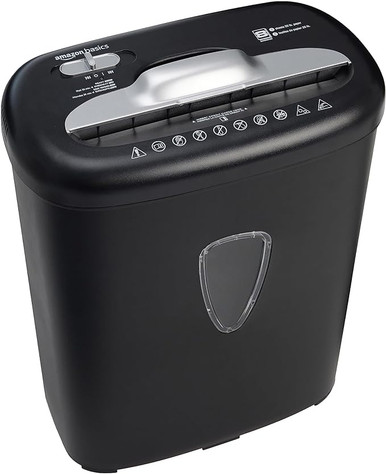 Amazon Basics 8 Sheet Cross Cut Paper Credit Card Shredder 4.1 Gallon ...