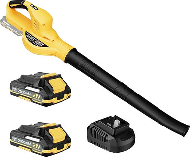 LAZYBOI Leaf Blower Cordless 2 Batteries/Charger 21V LA808-21V - Lemon ...