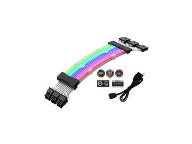 PANO-MOUNTS ATX RGB Extension Cable Triple 8Pin Graphics Card GPU ...