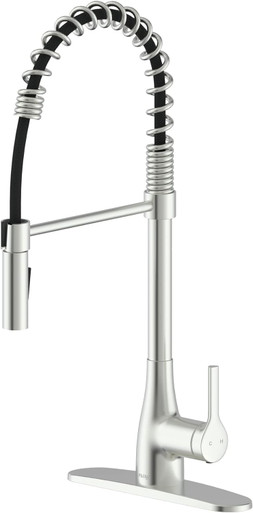 Bio Bidet FLOW Kitchen Faucet with Pull Down Sprayer - Brushed Nickel ...