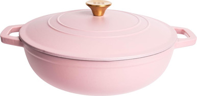 LEXI HOME CAST IRON ENAMELED DUTCH OVEN POT WITH LID 5 QT LB6677 ...