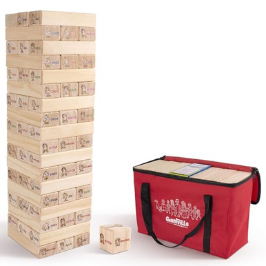 Giantville Giant Tumbling Timber Toy - Premium Pine Wood Life-Size ...