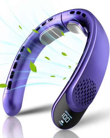 Bladeless Neck Fan, 4 Turbo Portable Neck Fan, 4000 mAh Battery ...