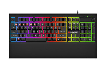 MONSTER MISSION RGB CORDED PC GAMING KEYBOARD, 2MNGK0382B0L2 - BLACK ...