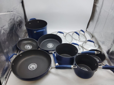 Anolon X Hybrid Nonstick Cookware Induction Pots and Pans Set, 12 Piece ...