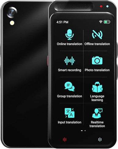 AI Language Translator Device, Voice Recorder Real-Time Translation A60 ...